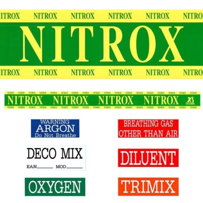 Nitrox Tank Wrap Decal, Large | Dive Gear Express®