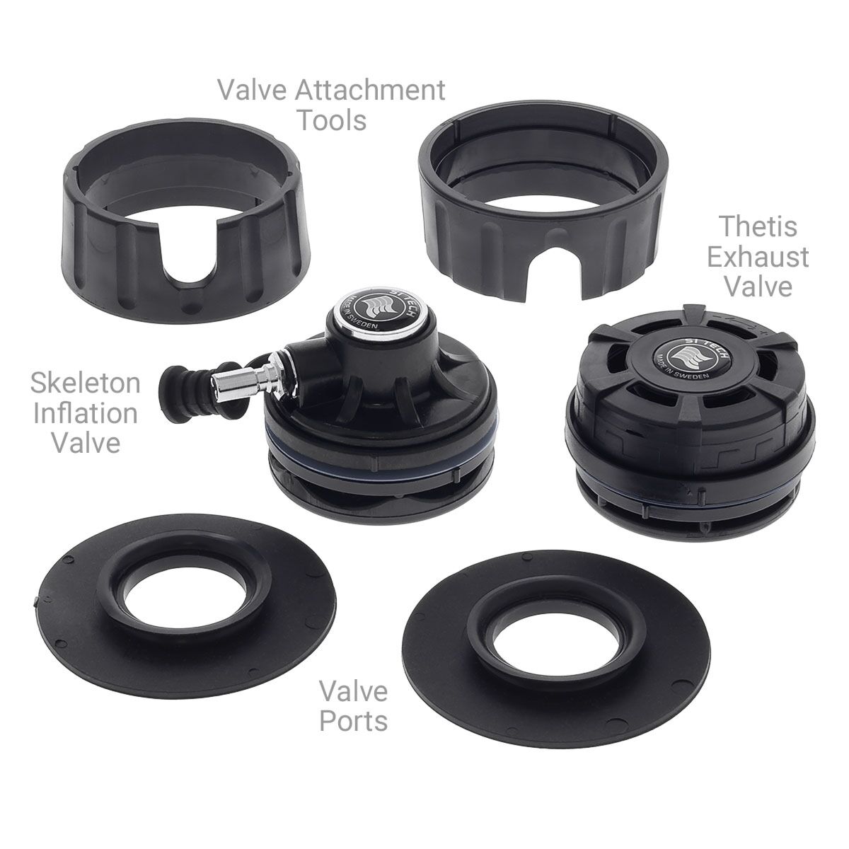 SI TECH Boxed Valve Set - Skeleton/Thetis | Dive Gear Express®