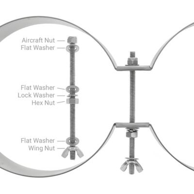 DGX Premium Doubles Bands Set w/Bolts | Dive Gear Express®