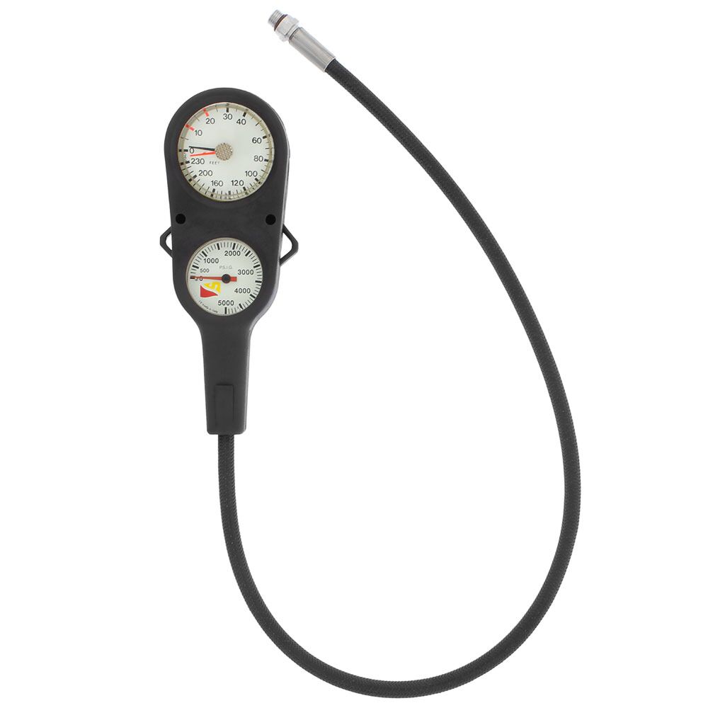 Dive Rite Mini-Tech SPG and Depth Gauge Console w/{32 in | 81 cm} Hose ...