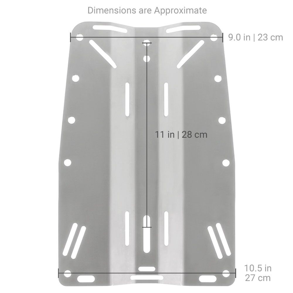 DGX Backplate, Stainless Steel | Dive Gear Express®