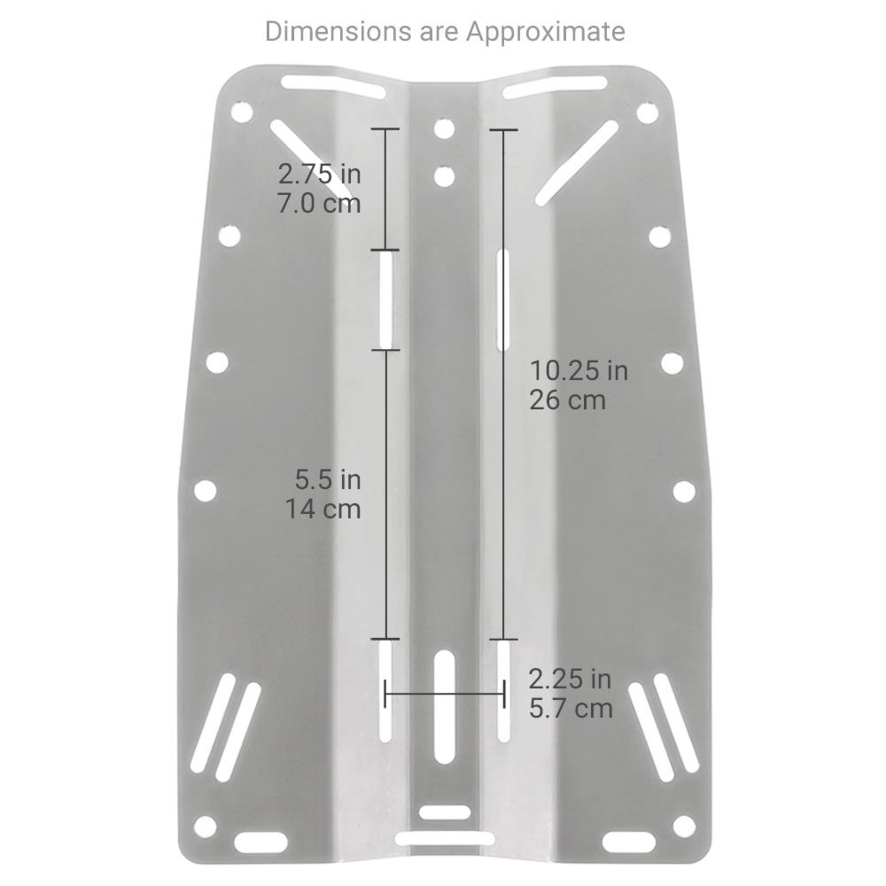 DGX Backplate, Stainless Steel | Dive Gear Express®