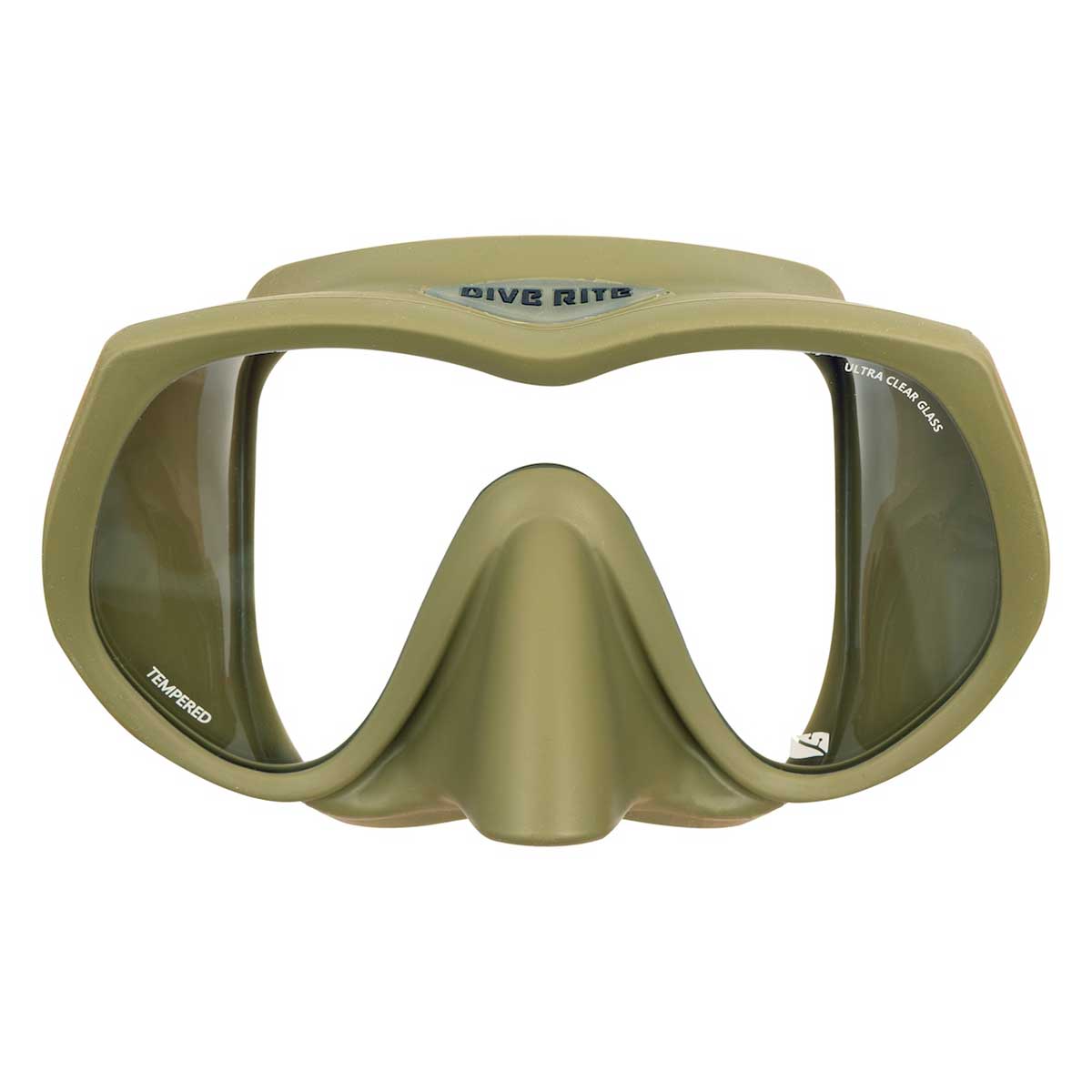 Dive Rite ES155 UltraClear Frameless Mask - Olive Green | Dive Gear ...