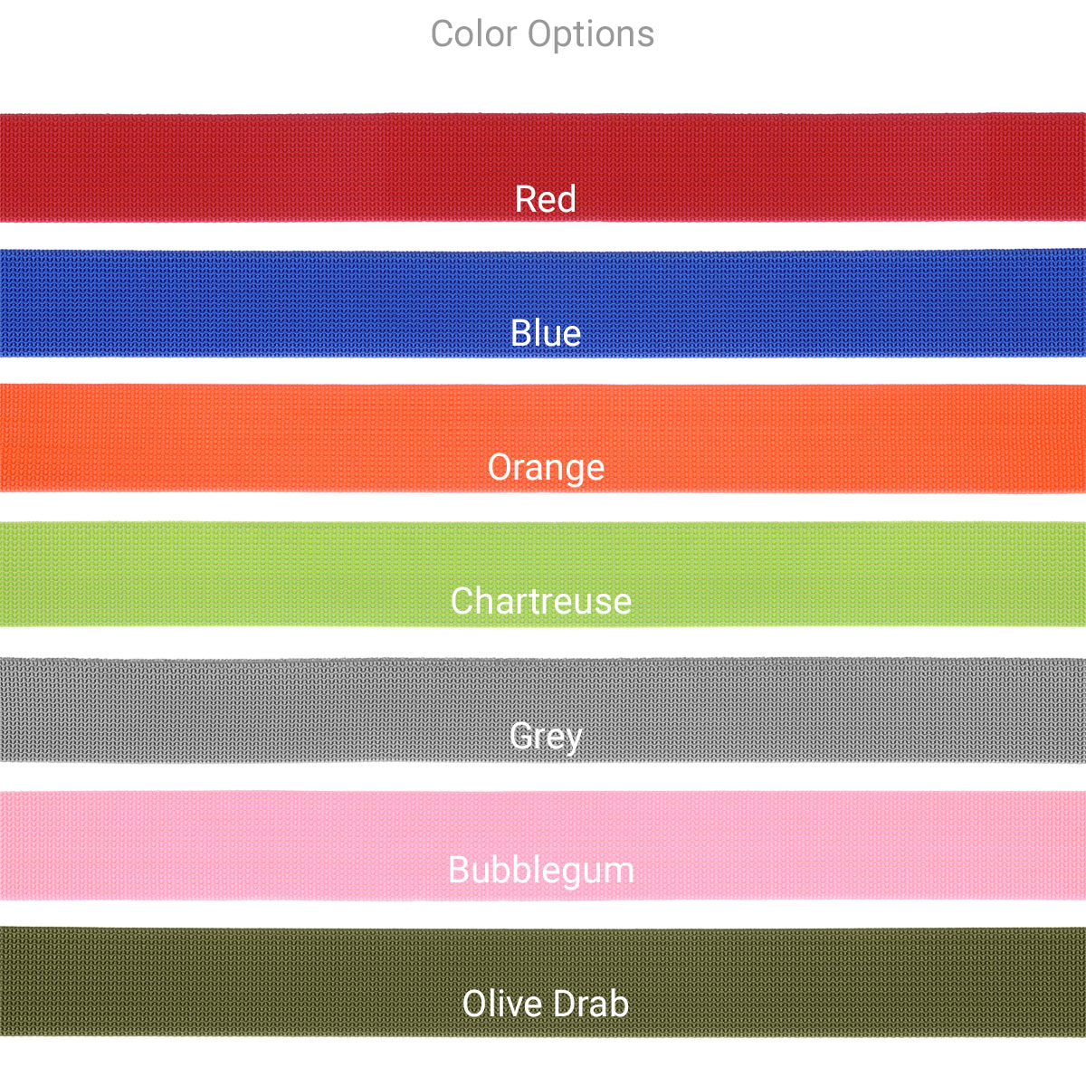 DGX Flat {2 in | 5 cm} Nylon Webbing in Colors, per {1 ft | 30 cm ...